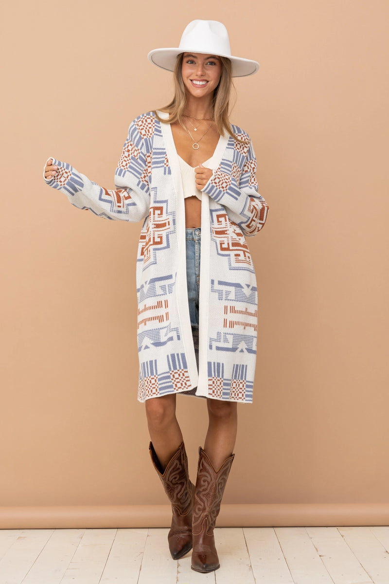 Erica Aztec Pattern Cardigan – FORMA LA