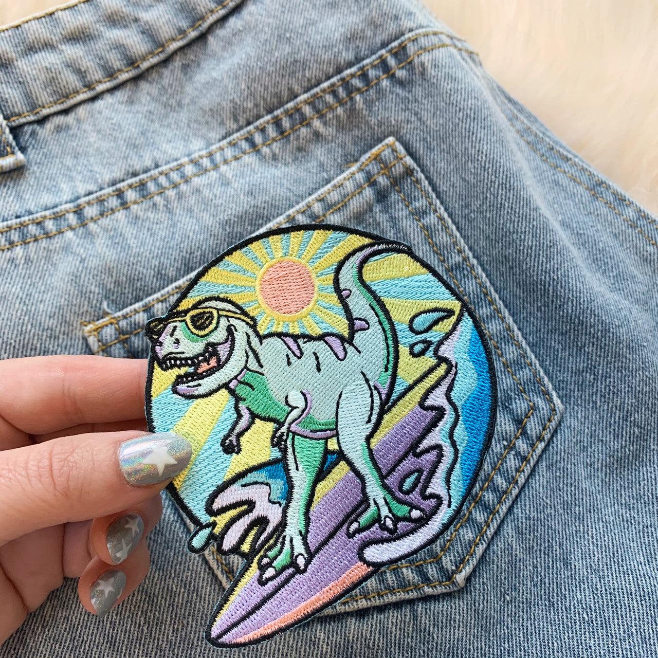 Surfing Dinosaur Patch (Large) – FORMA LA
